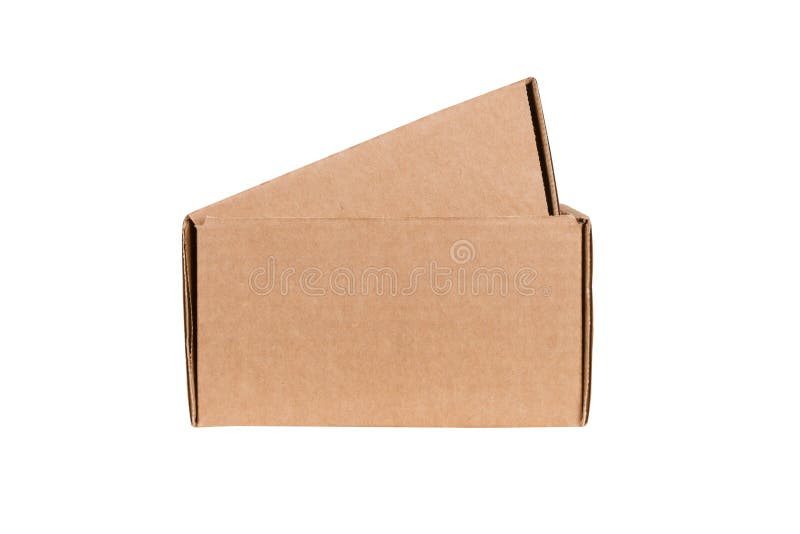 Open Shipping Cardboard Box Isolated Stock Photo - Image of pack, blank ...