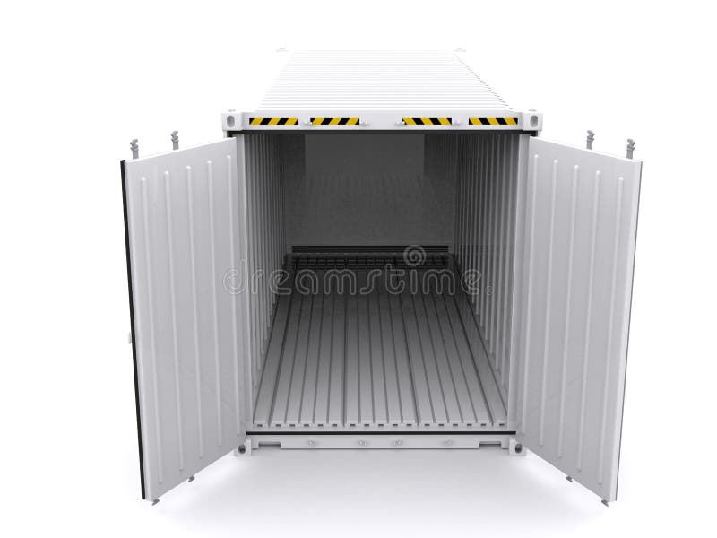 Open Shipping Cargo Container Stock Vector - Illustration of container ...