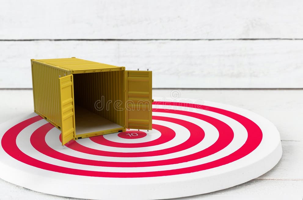 Open Shipping Container on Target Representing Logistics, Supply Chain ...