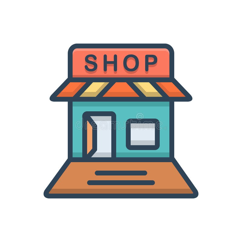 Color Illustration Icon for Open Shop, Store and Retail Stock ...