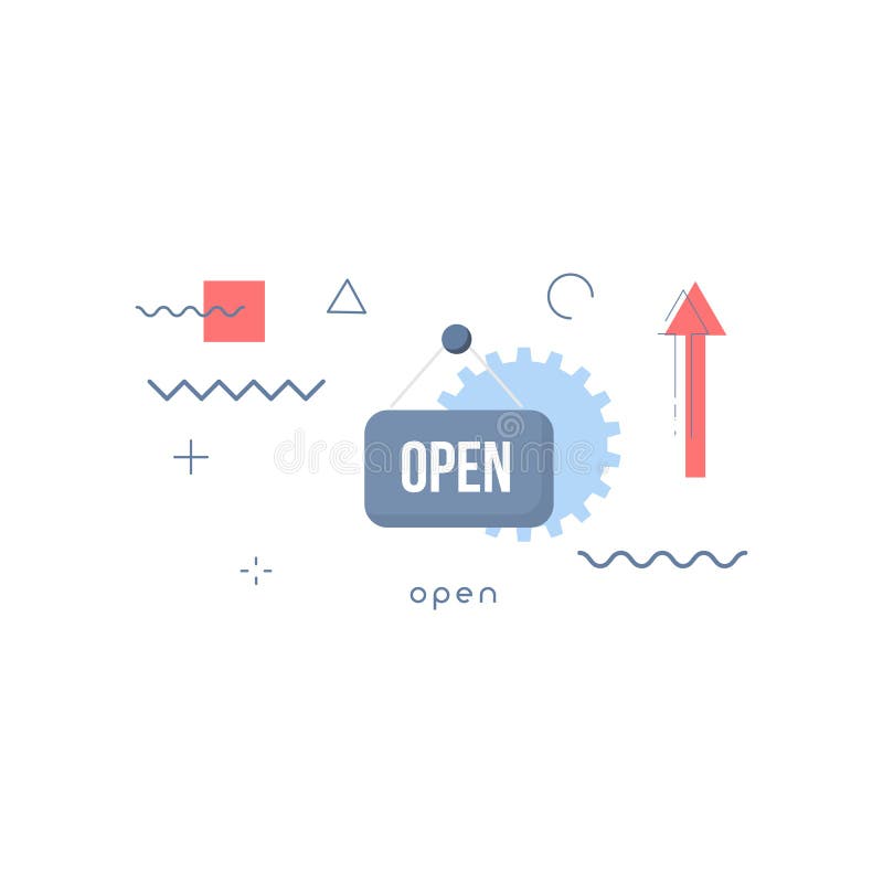 Open Shop Icon Concepts. Vector Illustration Stock Vector ...