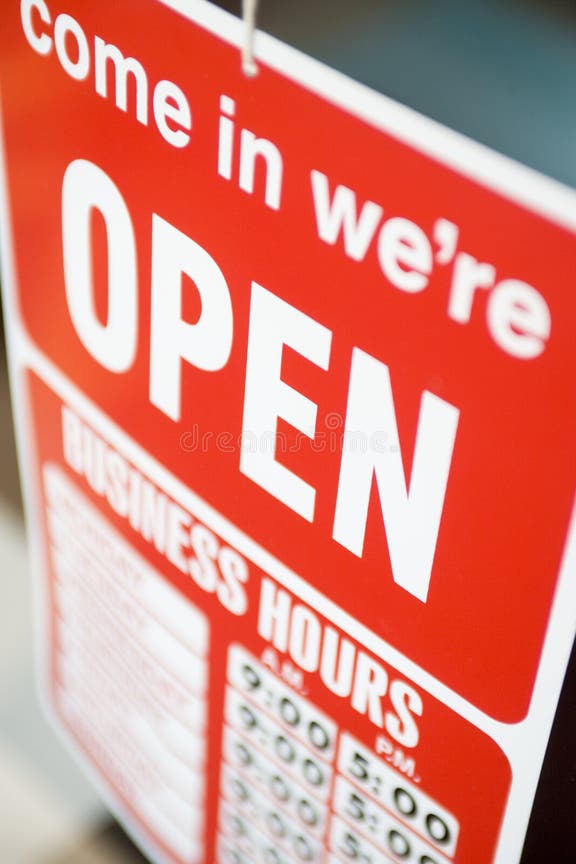 Open Shop Sign stock image. Image of financial, business - 7732051