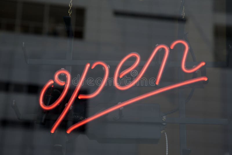 Open Shop Sign stock image. Image of sign, neon, darkness - 87879687