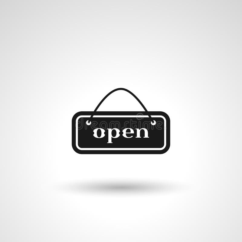 Open Shop Sign. Open Label Sign. Open Isolated Simple Icon Stock ...