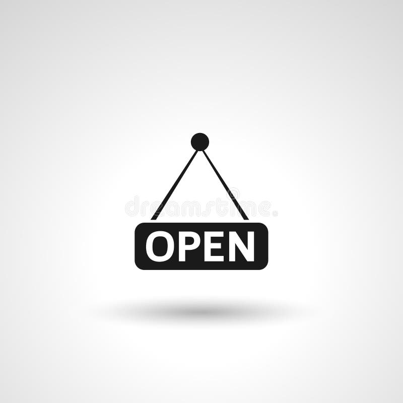 Open Shop Sign. Open Label Sign. Open Isolated Simple Icon Stock Vector ...