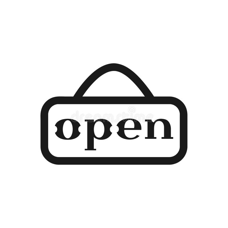 Open Shop Sign. Open Label Sign. Open Isolated Simple Icon Stock Vector ...