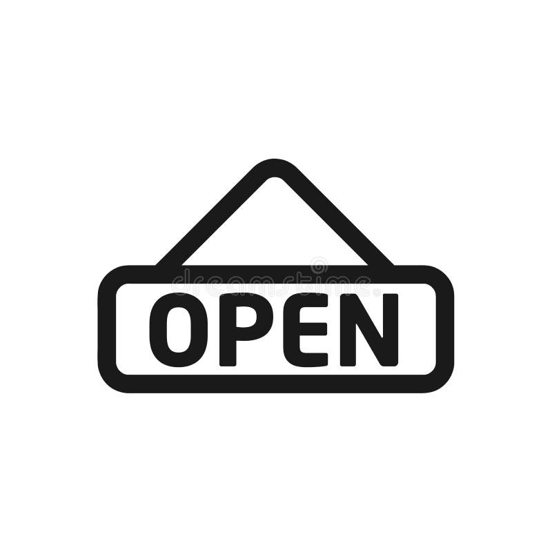 Open Shop Sign. Open Label Sign. Open Isolated Vector Icon Stock Vector ...