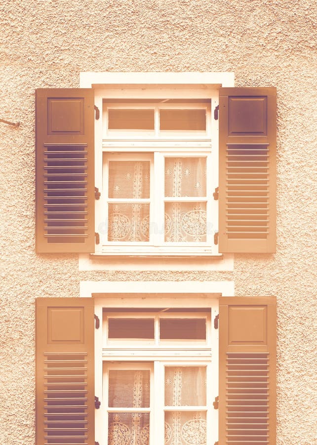 Open Shutters on the Windows Stock Image - Image of window, lifestyle ...
