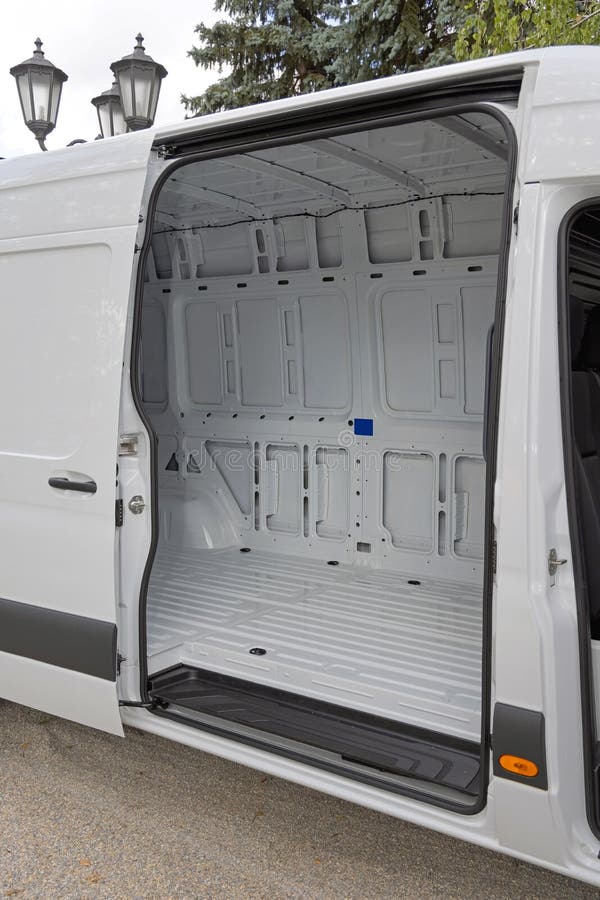 White Cargo Van Side
