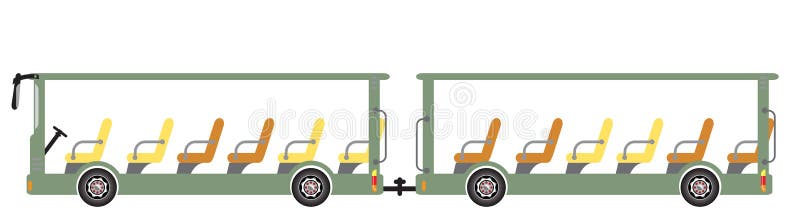 Open side Shuttle Mini bus stock illustration. Illustration of ...