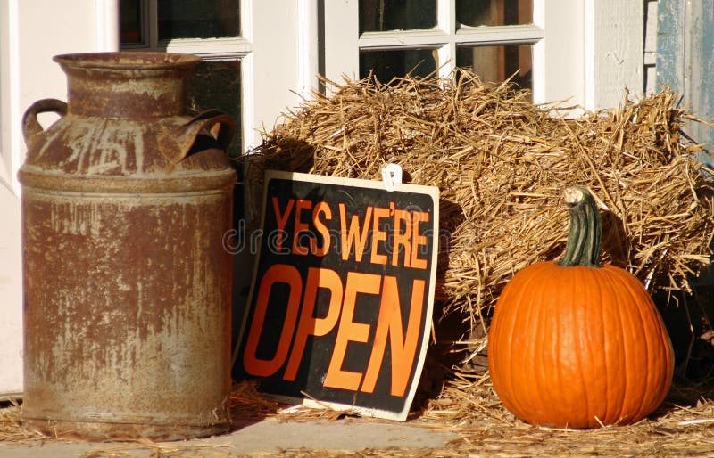 Open Sign stock image. Image of pumpkins, vegetable, fall - 1333359