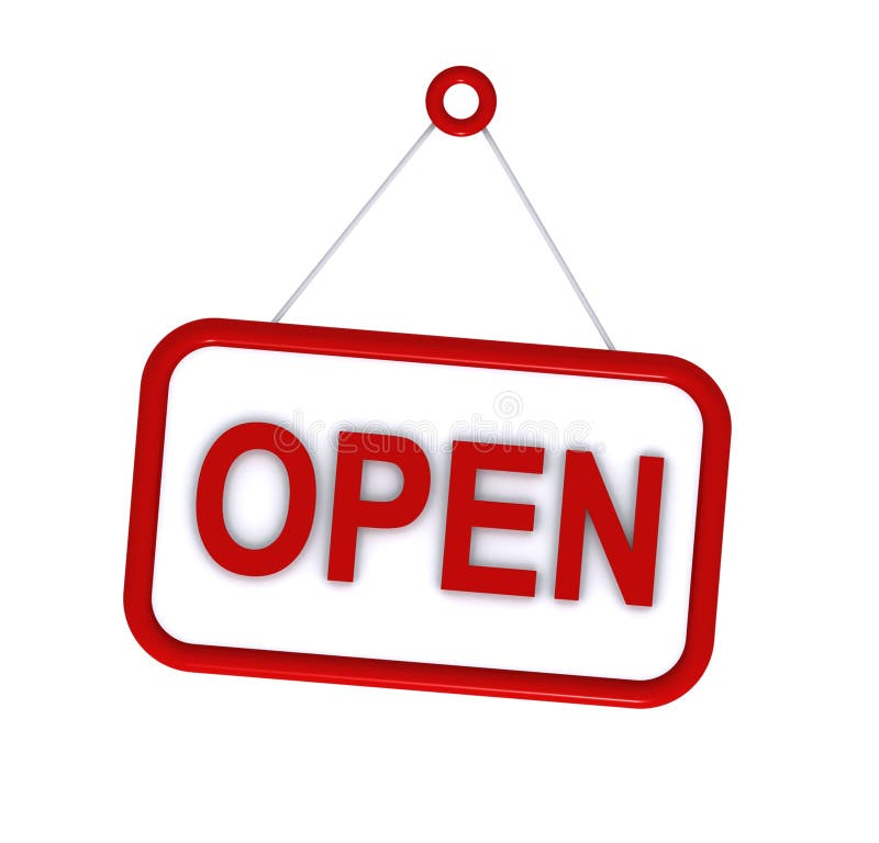 Open sign stock image. Image of icon, single, open, white - 21230831