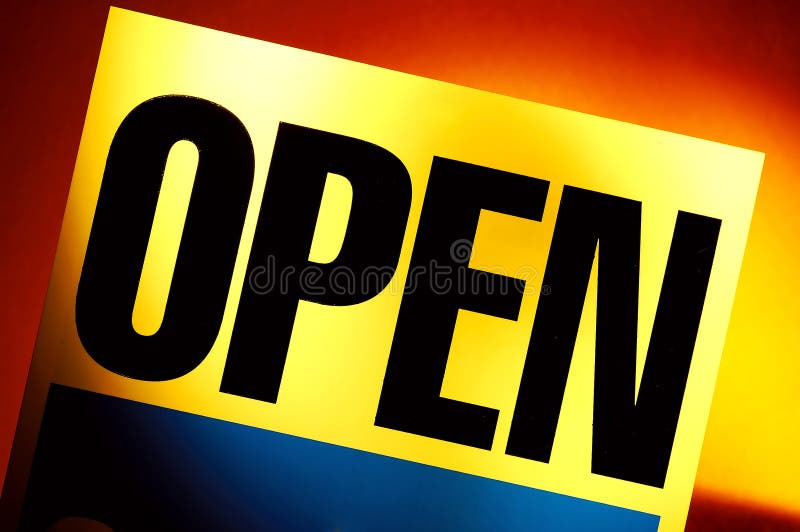 Open Sign stock photo. Image of sign, storefront, billboard - 83308