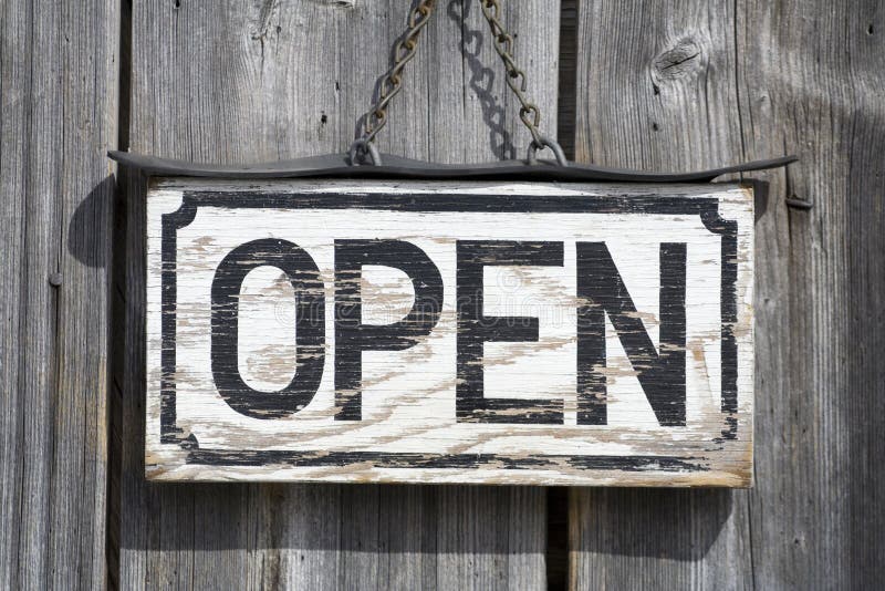 We are Open Door Sign stock image. Image of words, shop - 13999069