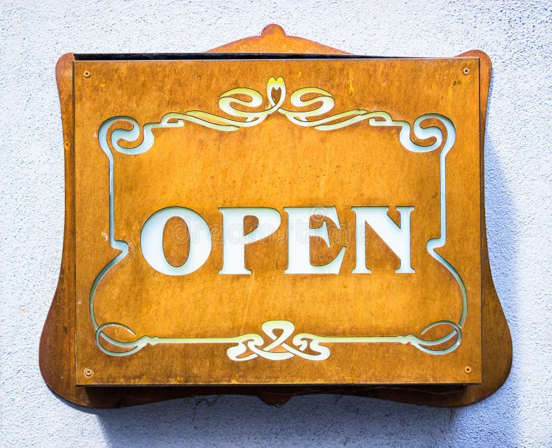 Open sign stock image. Image of artdeco, information - 31868003