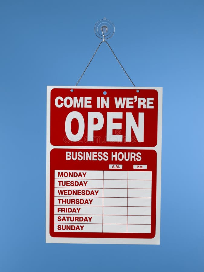 Open Sign stock image. Image of information, hours, white - 45819977