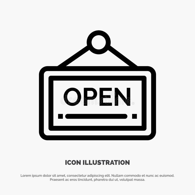 Open, Sign, Board, Hotel Solid Icon Infographics 5 Steps Presentation ...