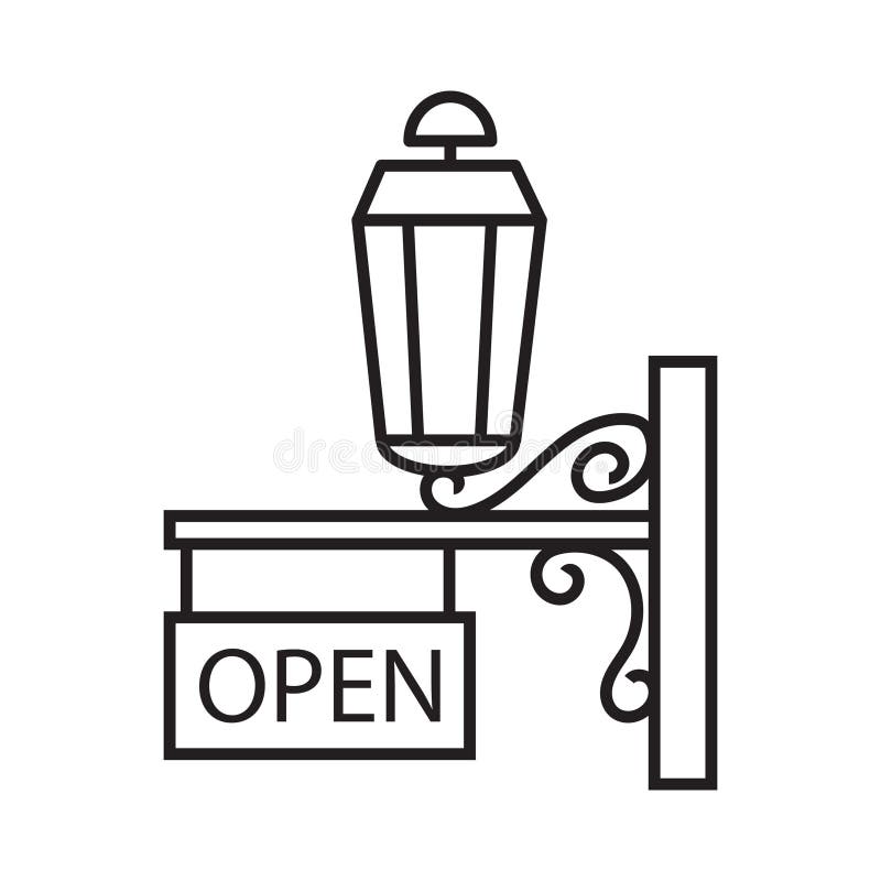 Open Sign Board. Vector Illustration Decorative Design Stock Vector ...