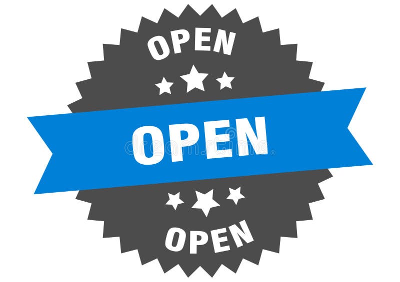 Open stock vector. Illustration of stamp, grey, circle - 160548511