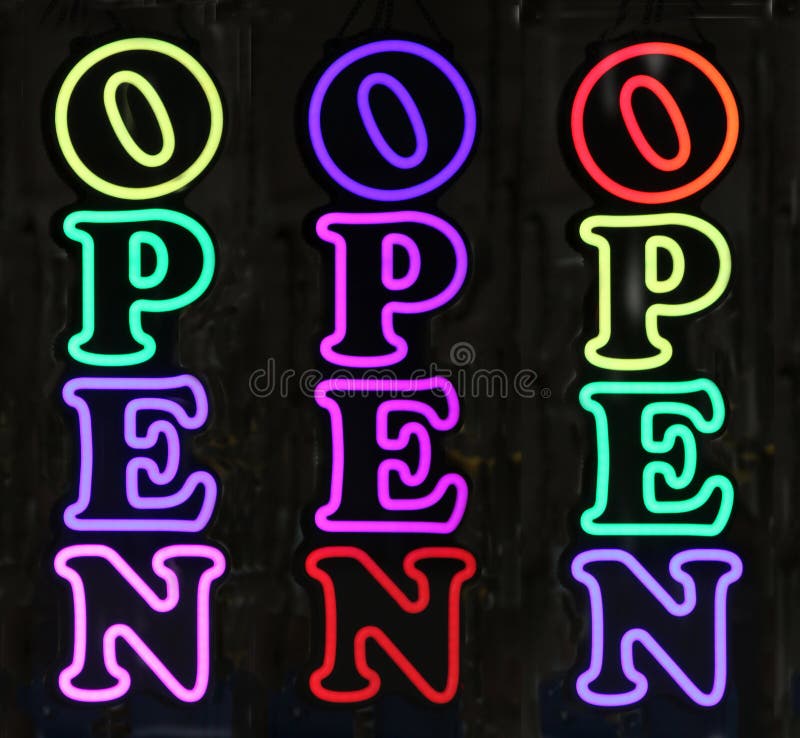 Open Sign stock image. Image of signage, sign, purple - 54044783