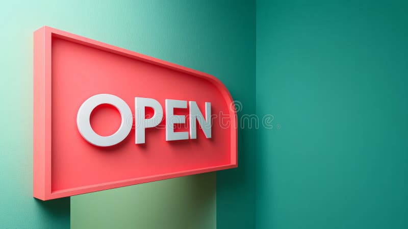 Open Sign on a Green Background. Stock Photo - Image of open, cheerful ...