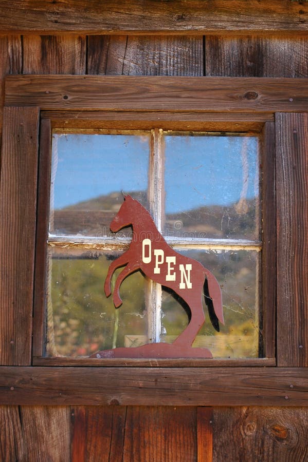 Open Sign - Horse stock photo. Image of cobweb, shop, wooden - 3457572