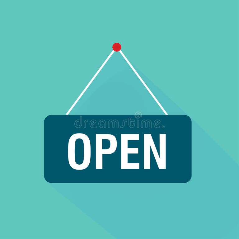 Open sign illustration stock illustration. Illustration of sign - 93544062