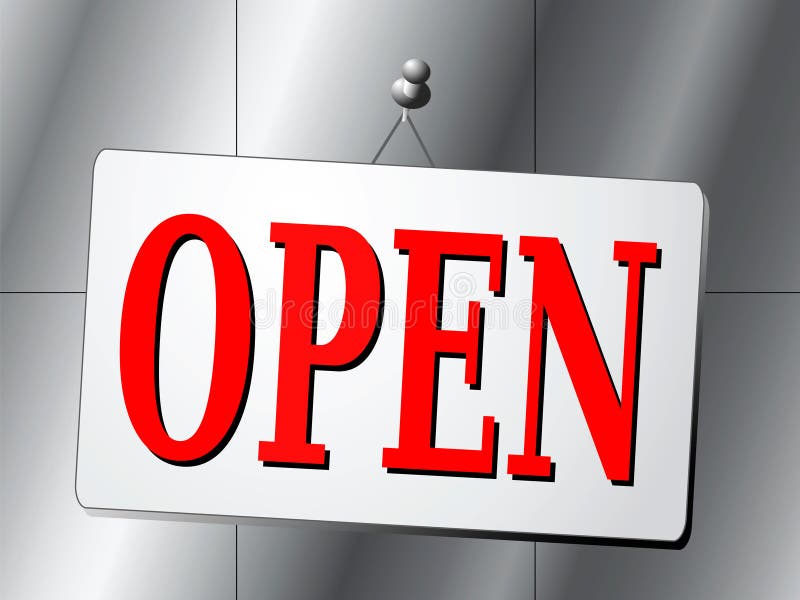 Open sign stock illustration. Illustration of habits - 206523781