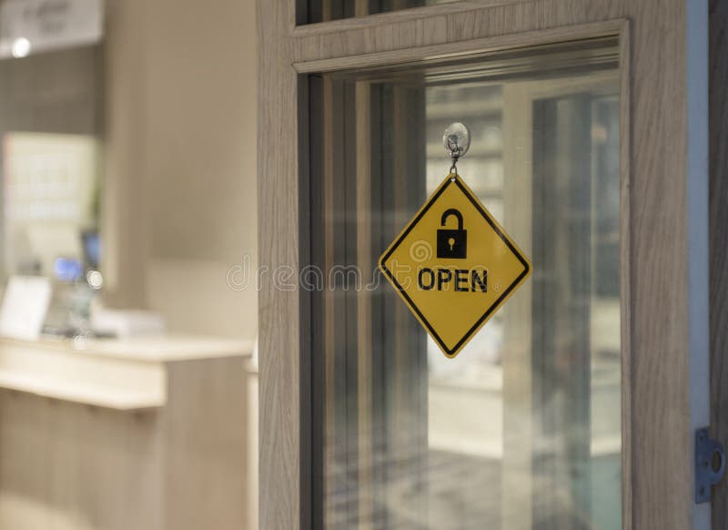 Open Sign Outside a Restaurant, Store, Office or Other Stock Image ...