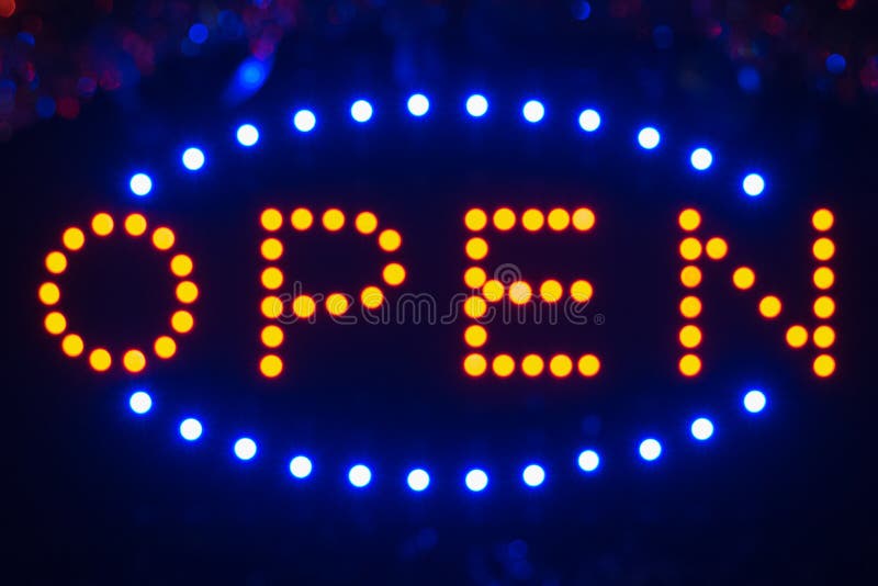 Open Sign Outside of a Store. Stock Photo - Image of background, sign ...