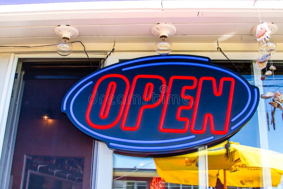Open Sign stock image. Image of message, open, blue, commerce - 32540367