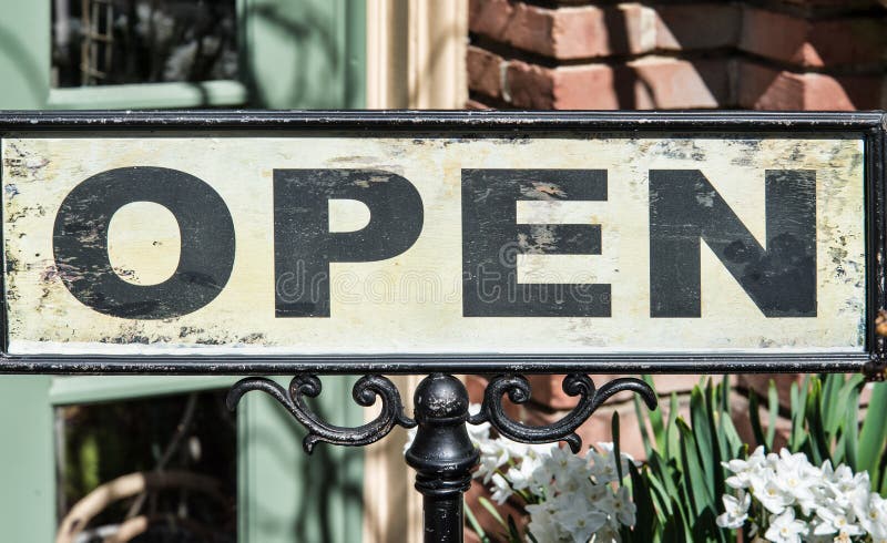 Open Shop Sign stock image. Image of financial, business - 7732051