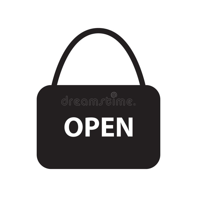 Open Sign. Vector Illustration Decorative Background Design Stock ...