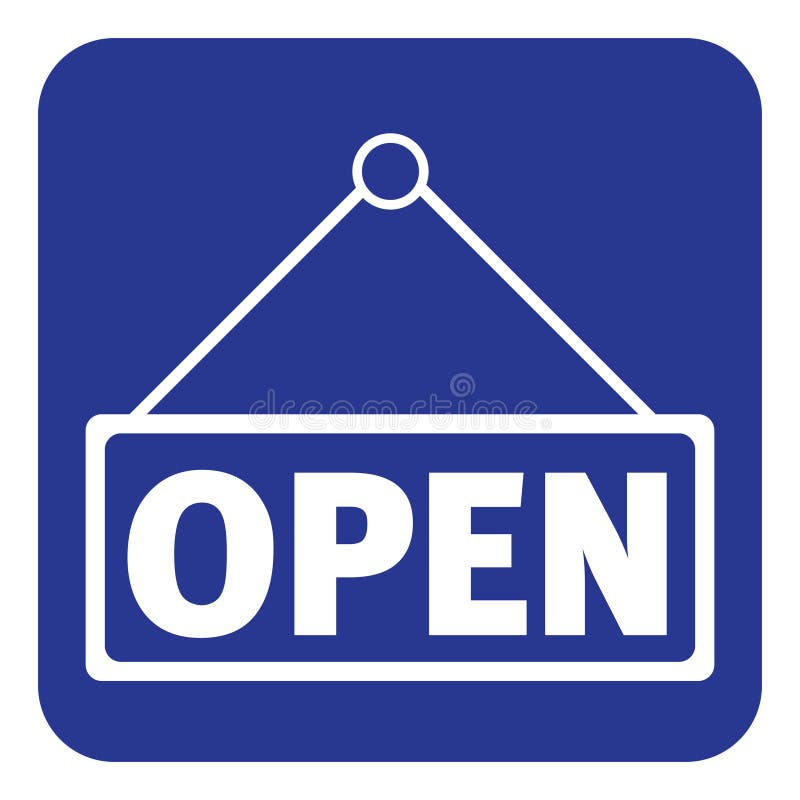 Open Sign. Vector Illustration Decorative Background Design Stock ...
