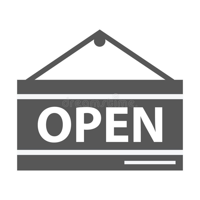 Open Sign. Vector Illustration Decorative Design Stock Vector ...