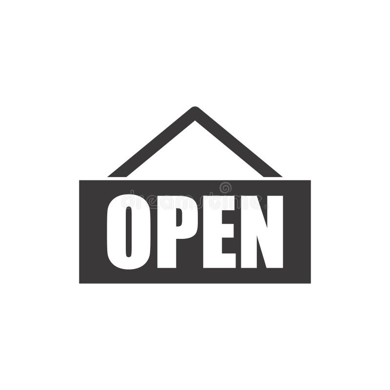 Open Sign. Vector Illustration Decorative Design Stock Vector ...