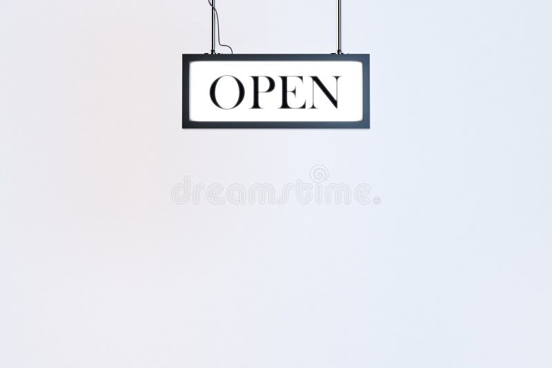 Open Sign on White Background Stock Illustration - Illustration of ...