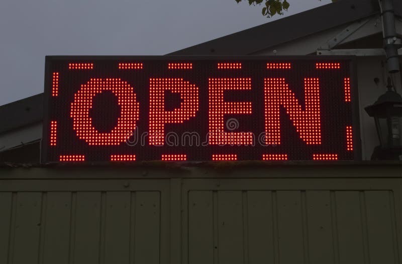 Open signboard stock image. Image of announce, signage - 213323619