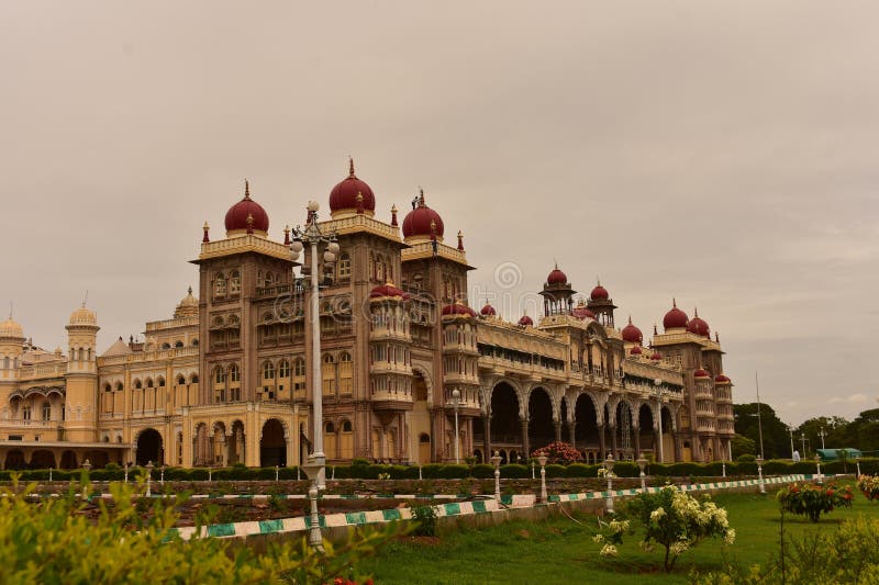 Angular View of the Mysore Palace in Mysore Stock Image - Image of ...