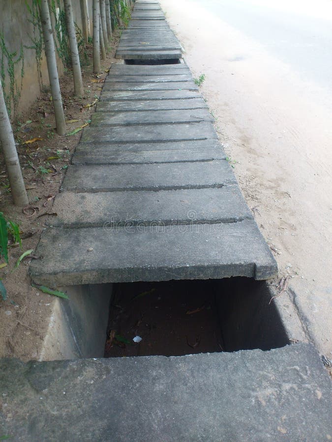 OPEN SKY GUTTER stock photo. Image of gully, level, presents - 77668324