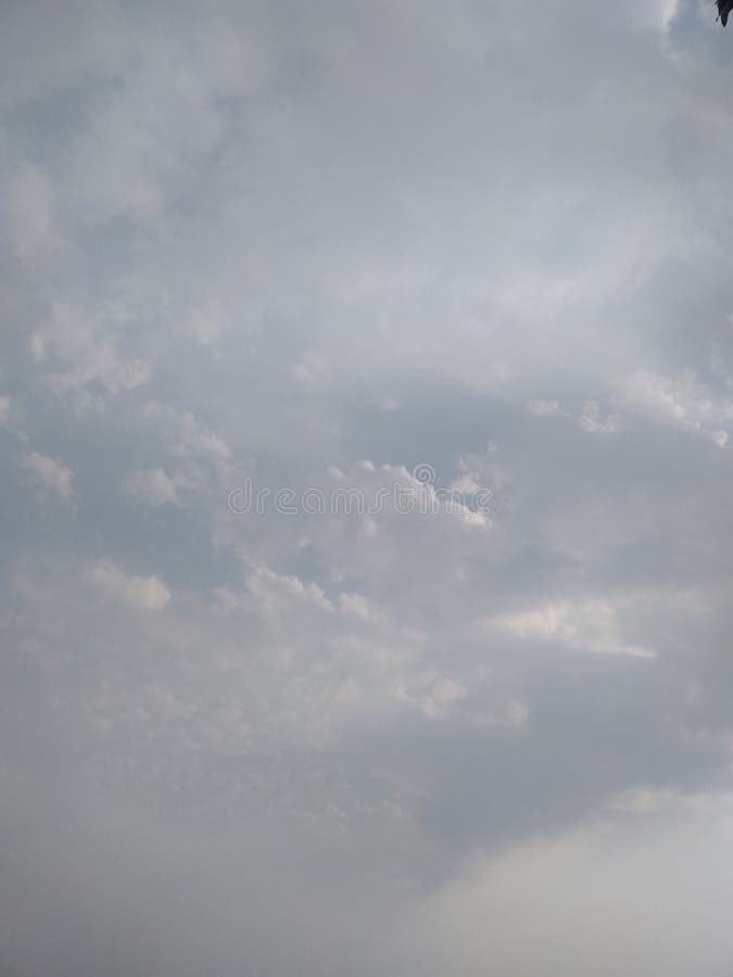 Real View from Window of Flying Airplane of Beautiful Scenic Cloudscape ...