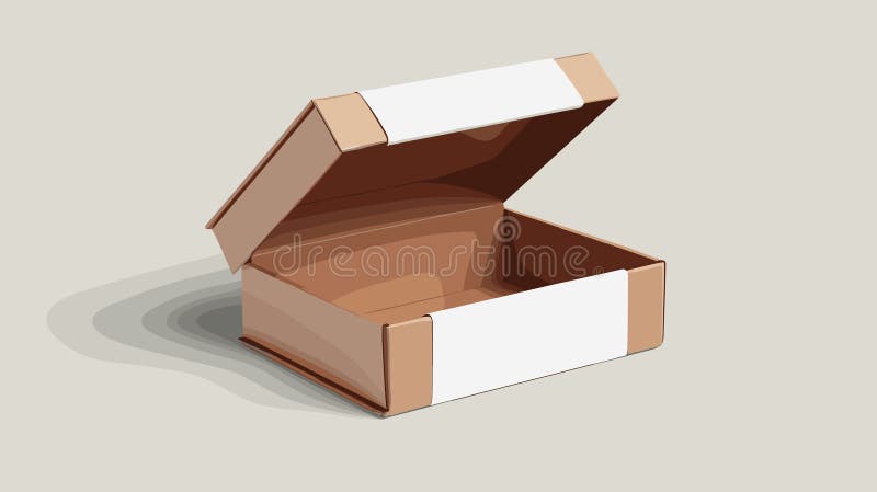 Open Slide Box Mockup. Realistic Vector Illustration Set of White Blank ...