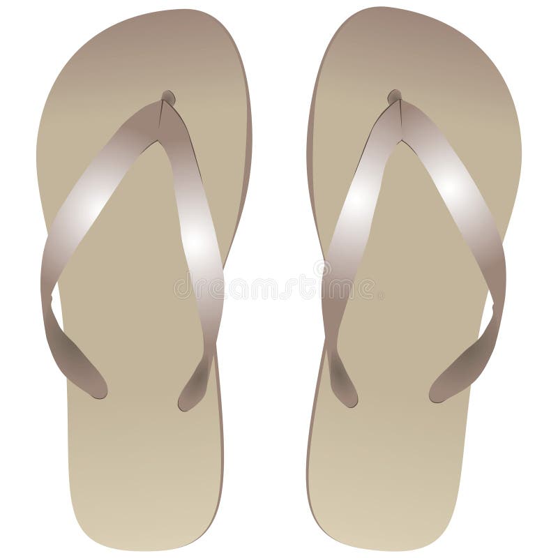 Beach slippers stock vector. Illustration of relax, beach - 30041345