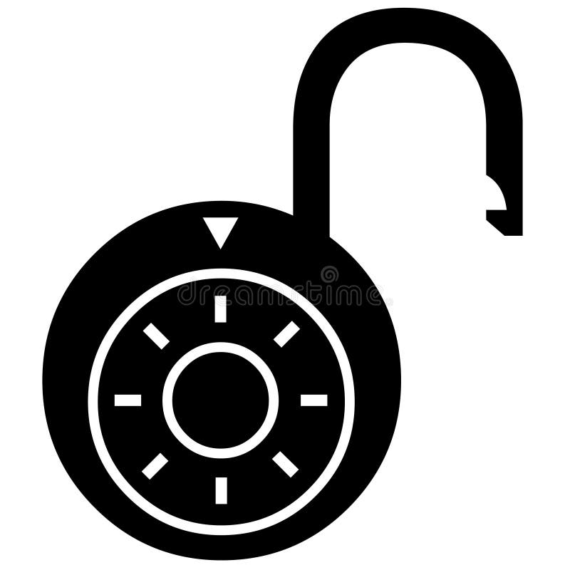 Open Slot Lineair Pictogram Dikke Lijnillustratie Hangslot Open ...