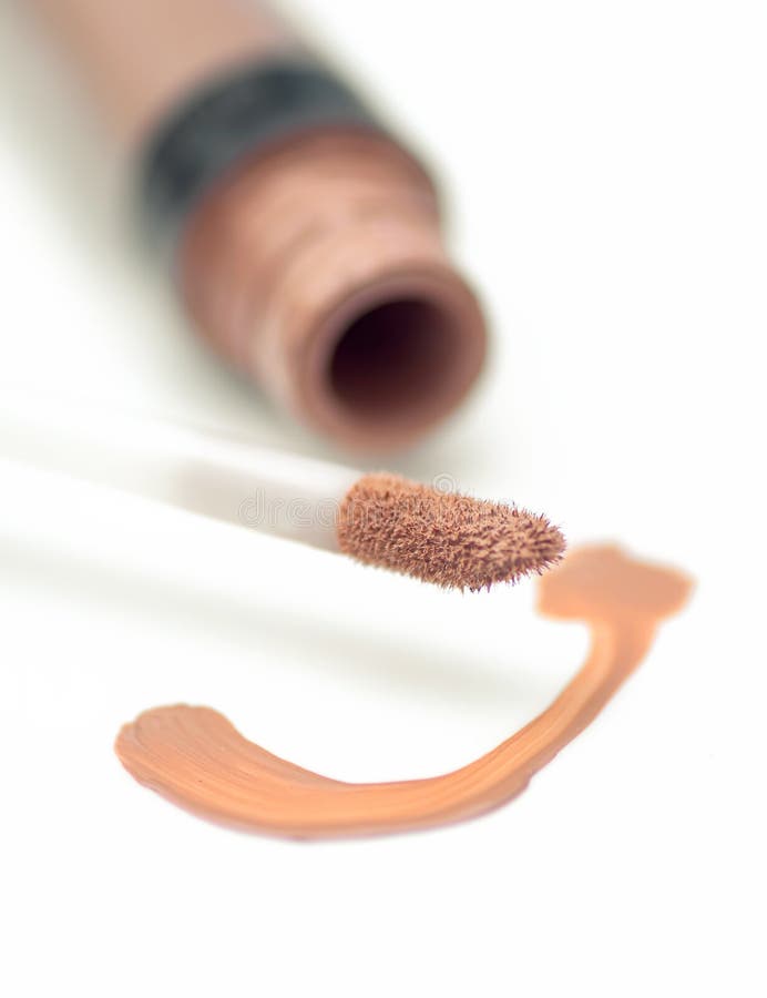 Liquid Concealer Cream Smear Smudge Swatch Drop Isolated. Make Up ...
