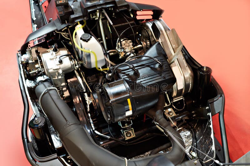 Open snowmobile motor stock photo. Image of motor, snow - 88795926