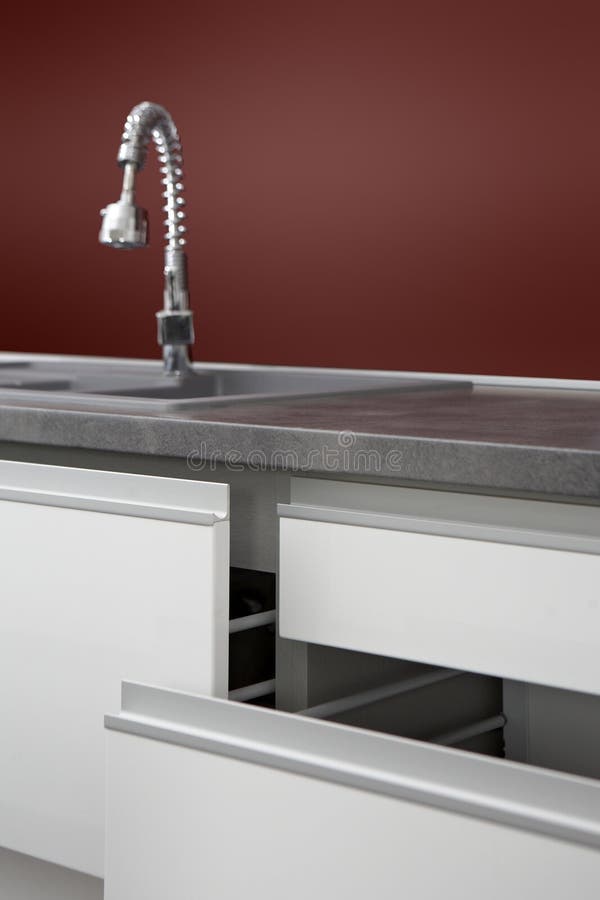 Open Socket in Red Kitchen Close Up Stock Photo - Image of beautiful ...