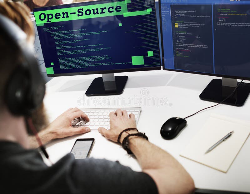 Open-Source Access Coding Source Technology Concept Stock Image - Image ...