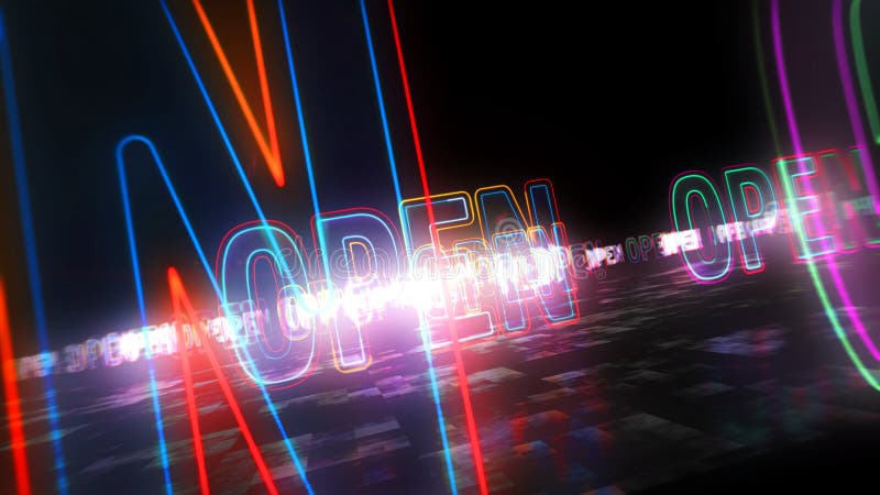 Open Source Code Abstract Concept 3d Illustration Stock Illustration ...