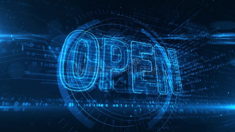 Open Source Code Abstract Concept 3d Illustration Stock Illustration ...